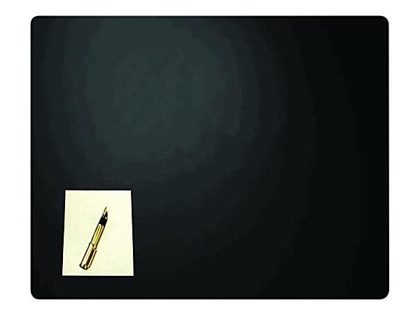 Artistic Plain Leather Desk Pad, 36" W, Black