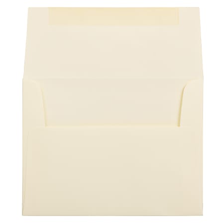 JAM Paper Booklet Invitation Envelopes A2 Gummed Seal Strathmore Ivory ...