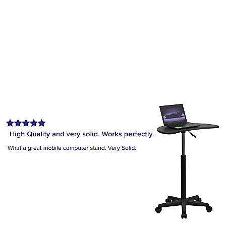 Flash Furniture Height Adjustable Mobile Contemporary Laminate Laptop ...