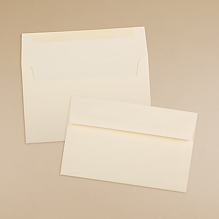 JAM Paper Booklet Invitation Envelopes A10 Gummed Seal Strathmore Ivory ...
