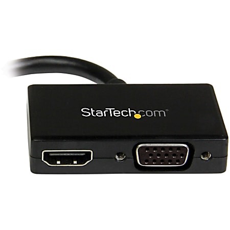 StarTech.com Travel AV Adapter 2 in 1 Mini DisplayPort to HDMI or VGA ...