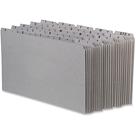 Oxford Pressboard File Guides A Z Legal Size Gray Pack Of 25 - Office Depot