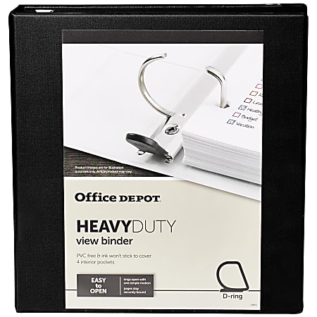 Office Depot Brand Heavy Duty View 3 Ring Binder 1 12 D Rings 49percent ...