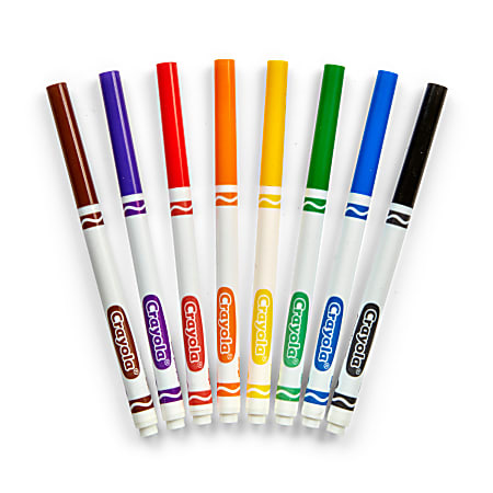 Crayola Original Formula Markers Fine Tip Classic Colors 8 Per Box Set ...