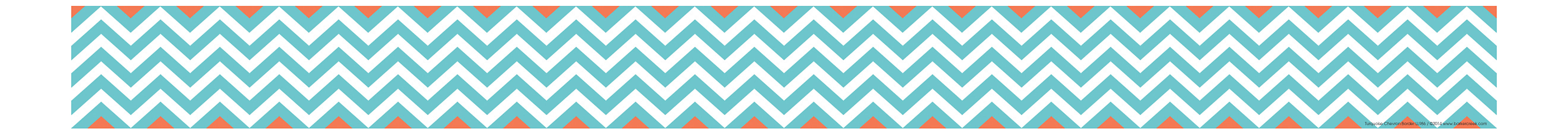 Barker Creek Double Sided Border Strips 3 x 35 Chevron Turquoise Set Of ...
