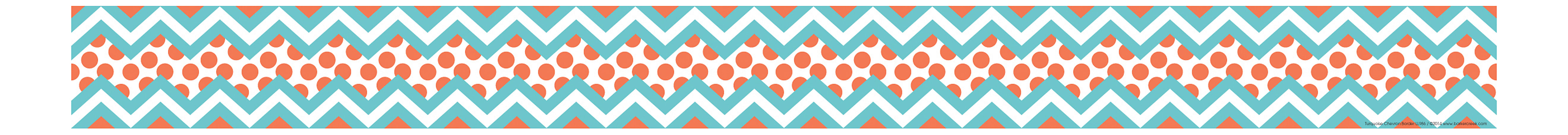 Barker Creek Double Sided Border Strips 3 x 35 Chevron Turquoise Set Of ...