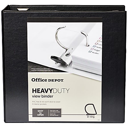 4 Inch Binders 3 Ring Heavy Duty Office Depot Brand Heavy Duty View 3 ...