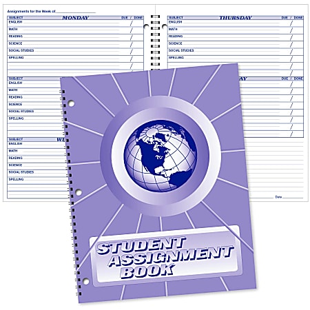 Pukka Pads WARD Student Assignment Book Weekly 8 12 x 11 40 Weeks Pack ...