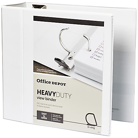 Office Depot Brand Heavy Duty View 3 Ring Binder 5 D Rings 49percent ...