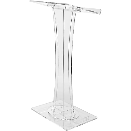 Oklahoma Sound Acrylic Curved Lectern Clear - Office Depot