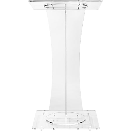 Oklahoma Sound Acrylic Curved Lectern Clear - Office Depot