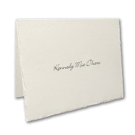 Custom Premium Stationery Folded Note Cards 5 12 x 4 14 Simply Feather ...