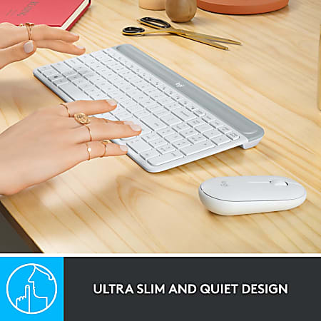 Logitech MK470 Slim Wireless Keyboard and Mouse Combo Modern Compact ...
