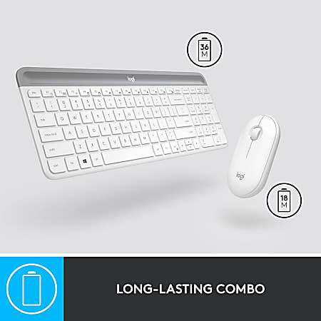 Logitech MK470 Slim Wireless Keyboard and Mouse Combo Modern Compact ...
