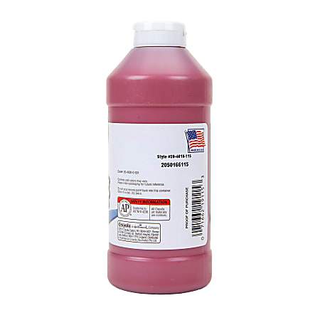 Crayola Portfolio Series Acrylic Paint 16 oz. Deep Red Pack Of 2 ...