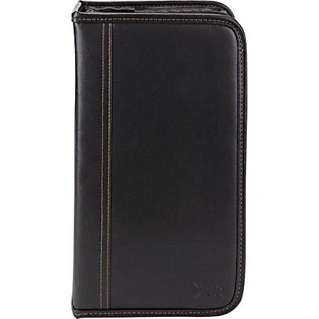 black leather cd case