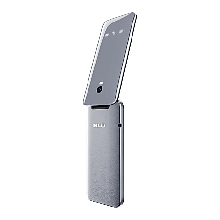 BLU Diva T390X Flip Cell Phone Silver - Office Depot