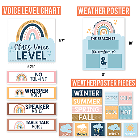 Hadley Designs Boho Circle Time Bulletin Board Calendar for Classroom ...