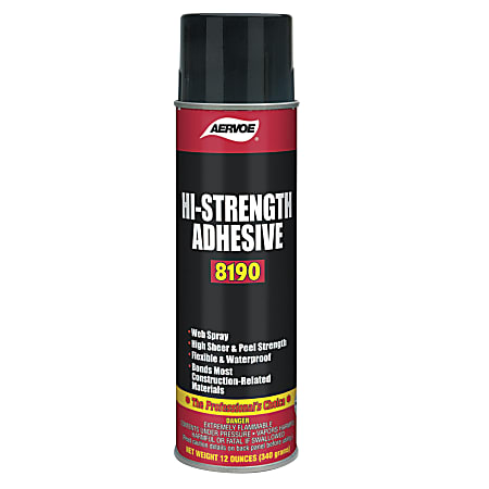 Aervoe Hi Strength Adhesive 16 Oz Case of 12 - Office Depot