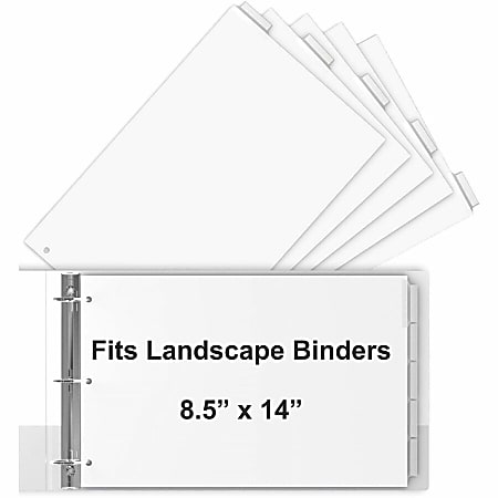 Stride Tab Dividers For Ledger And Spreadsheet Binders 8 12 x 14 Legal ...