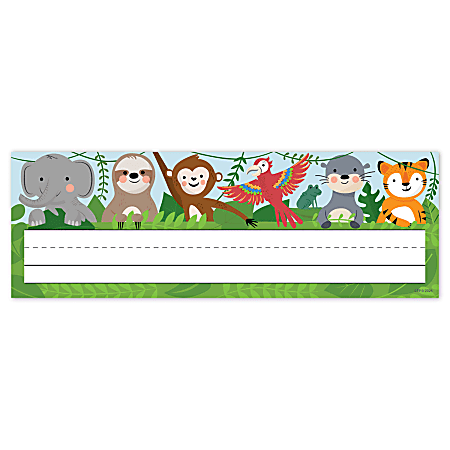 Creative Teaching Press Name Plates 9 12 x 3 14 Jungle Friends 36 ...