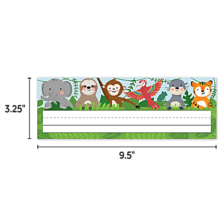 Creative Teaching Press Name Plates 9 12 x 3 14 Jungle Friends 36 ...
