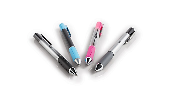 TUL GL Series Retractable Gel Pens Needle Point 0.5 mm Silver Barrel ...