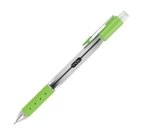 TUL GL Series Retractable Gel Pens Needle Point 0.5 mm Silver Barrel ...