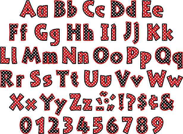 Barker Creek Letter Pop Outs 4 Dot To Dot Set Of 510 Pop Outs - Office ...