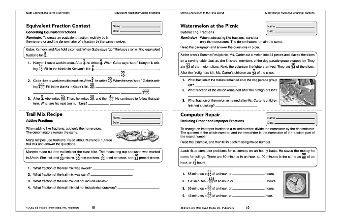 Mark Twain Media Math Connections To The Real World Grades 5 8 - Office ...