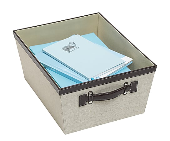 Realspace Storage Linen Collection Medium Document Bin 6 12 H x 11 12 W ...