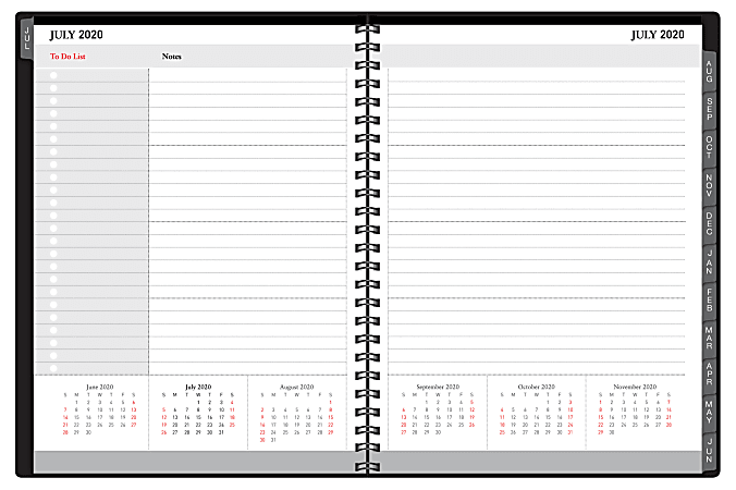 Office Depot Brand WeeklyMonthly Academic Planner Horizontal Format 8 x ...