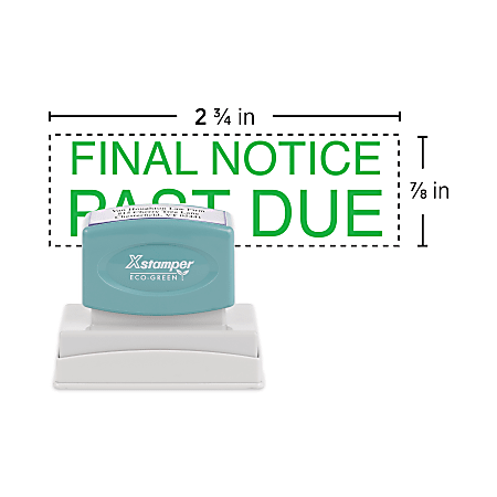 Custom ECO GREEN Xstamper Pre Inked Stamp N18 64percent Recycled 78 x 2 ...