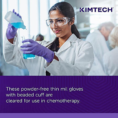 KIMTECH Nitrile Exam Gloves Medium Purple 100 Gloves Per Box Case Of 10 ...