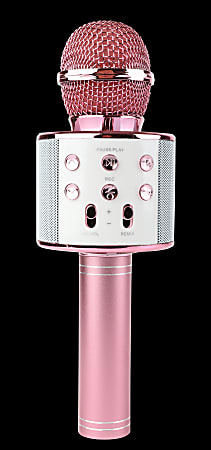 Vivitar Bluetooth Karaoke Microphone Pink - Office Depot