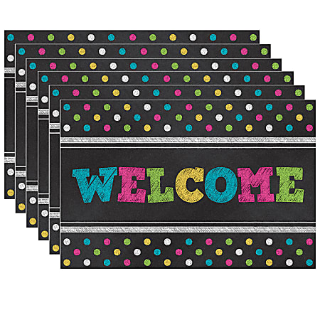 Teacher Created Resources Chalkboard Brights Welcome Postcards 30 Per ...