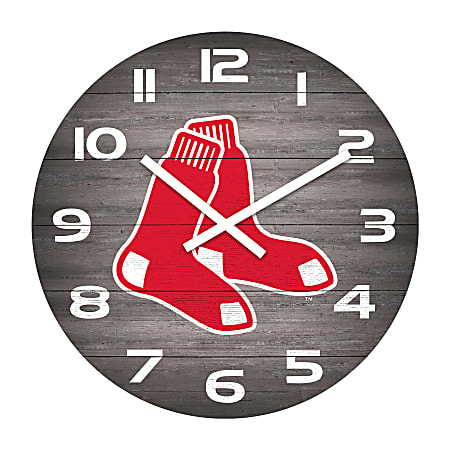 Imperial MLB Weathered Wall Clock 16 Boston Red Sox - Office Depot