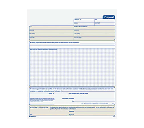Adams Proposal Form Book - Office Depot