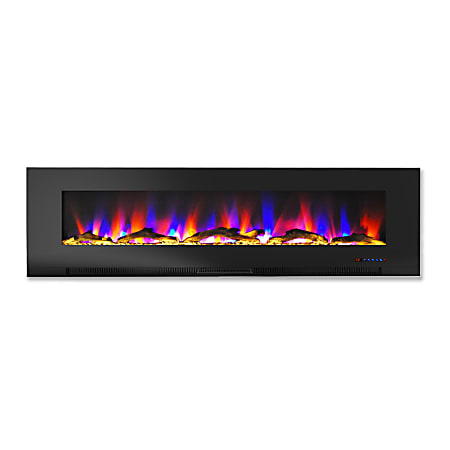 Cambridge Wall Mount Electric Fireplace With Multicolor Flames And ...