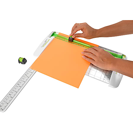 Westcott CarboTitanium Personal Paper Trimmer 12 WhiteGreen - Office Depot