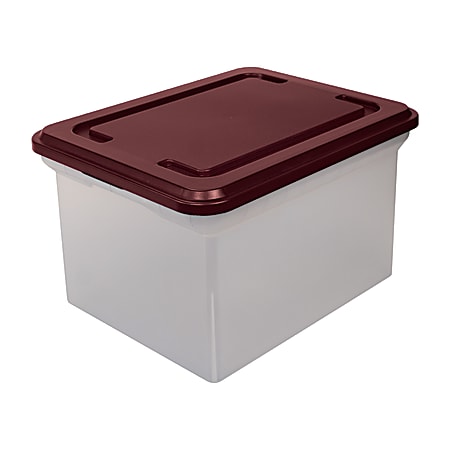 Office Depot Brand Stackable File Tote Box LetterLegal Size 10 1316 H x ...