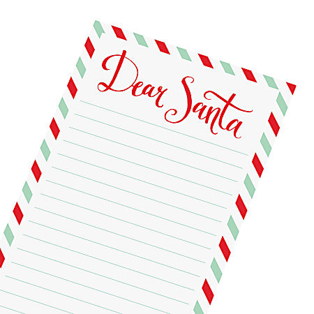 Graphique Holiday Magnetic Notepad 4 x 9 100 Sheets Dear Santa - Office ...