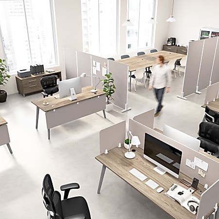 WorkPro Motiva Desktop Privacy Screen 18 H x 70 W x 2 D Warm Beige ...