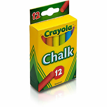 Crayola Colored Chalk 3 516 Assorted Colors Box Of 12 Pieces - Office Depot