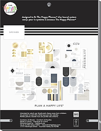 Happy Planner Align Large Value Pack Stickers, 9"H x 7"W x 1/8"D, Pack ...