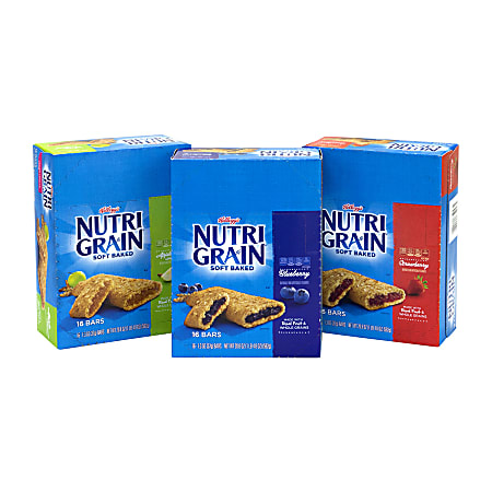 NUTRI GRAIN Soft Baked Breakfast Bars Variety 1.3 oz 48 Count - Office ...