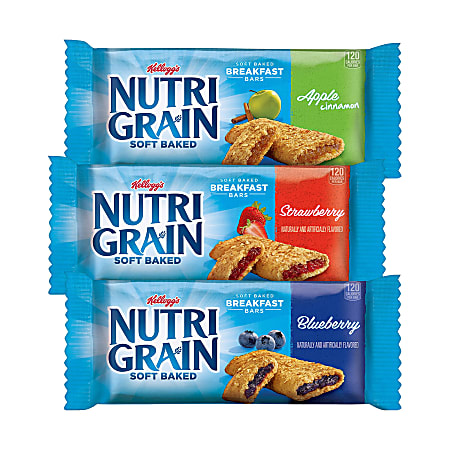 NUTRI GRAIN Soft Baked Breakfast Bars Variety 1.3 oz 48 Count - Office ...