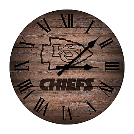 Imperial NFL Rustic Wall Clock 16 Kansas City Chiefs - Office Depot