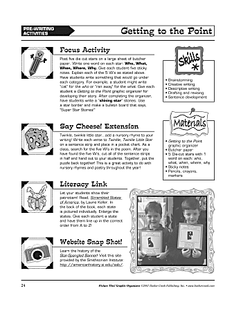 Barker Creek Picture This Graphic Organizers Activity Book - Office Depot