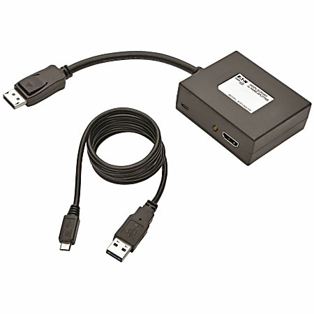 Tripp Lite 2 Port DisplayPort To HDMI Video Splitter - Office Depot